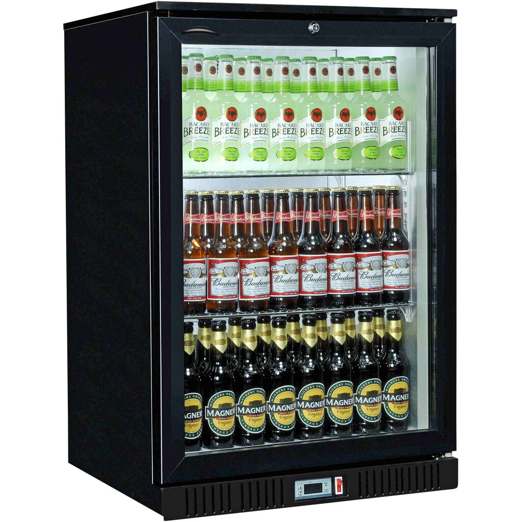 Sterling Pro SP1HC-BLACK Black Single Door Hinged Bottle Cooler 120 ...
